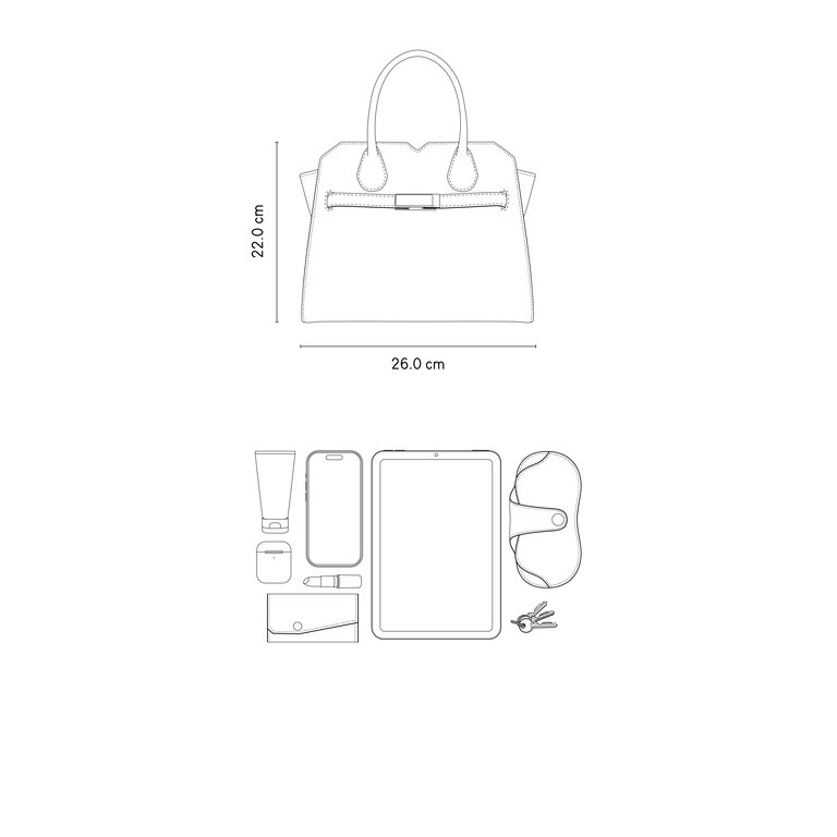 Milano Size Guide: misure e capacità di Valextra Milano