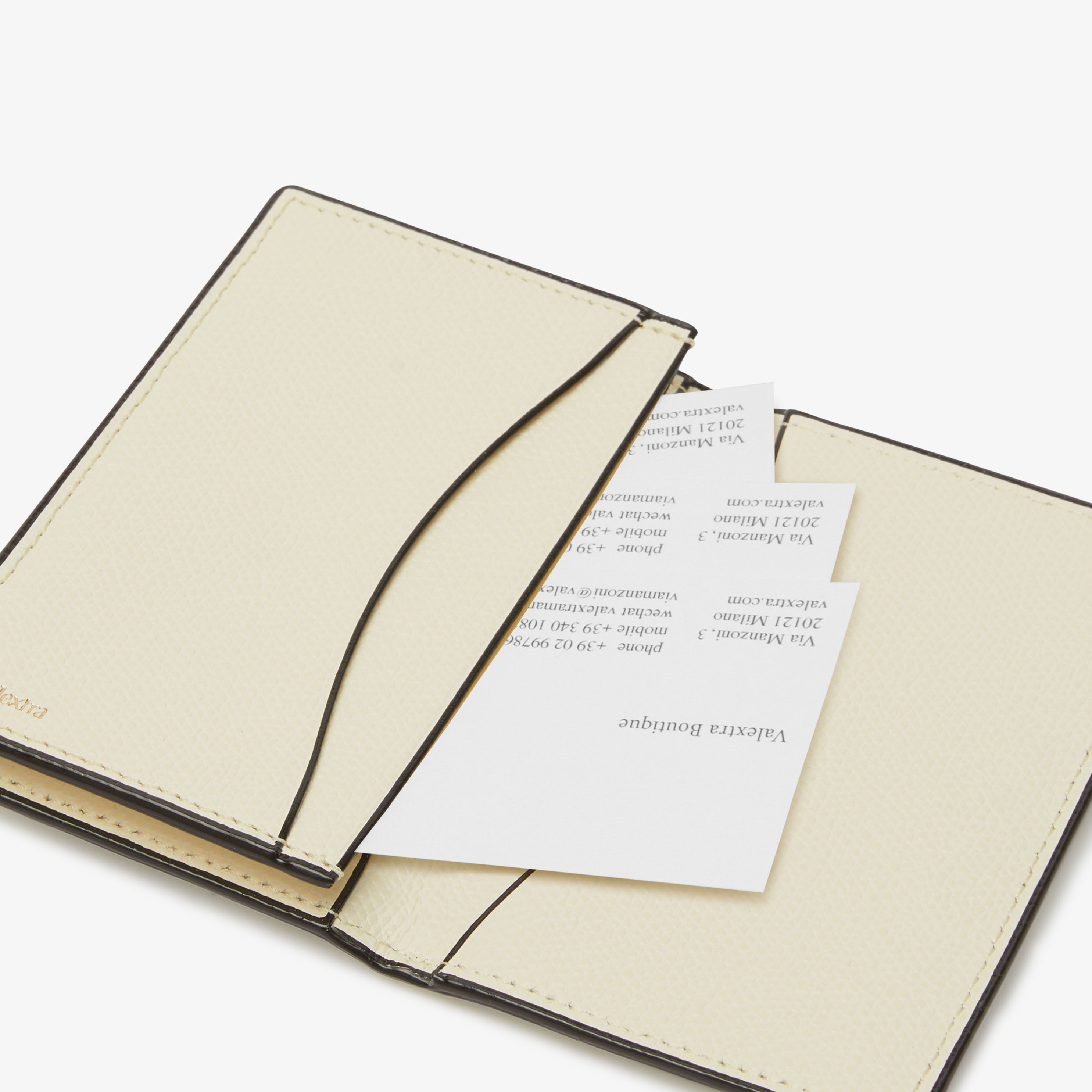 Women's Black & White card case with paisley pattern | Valextra