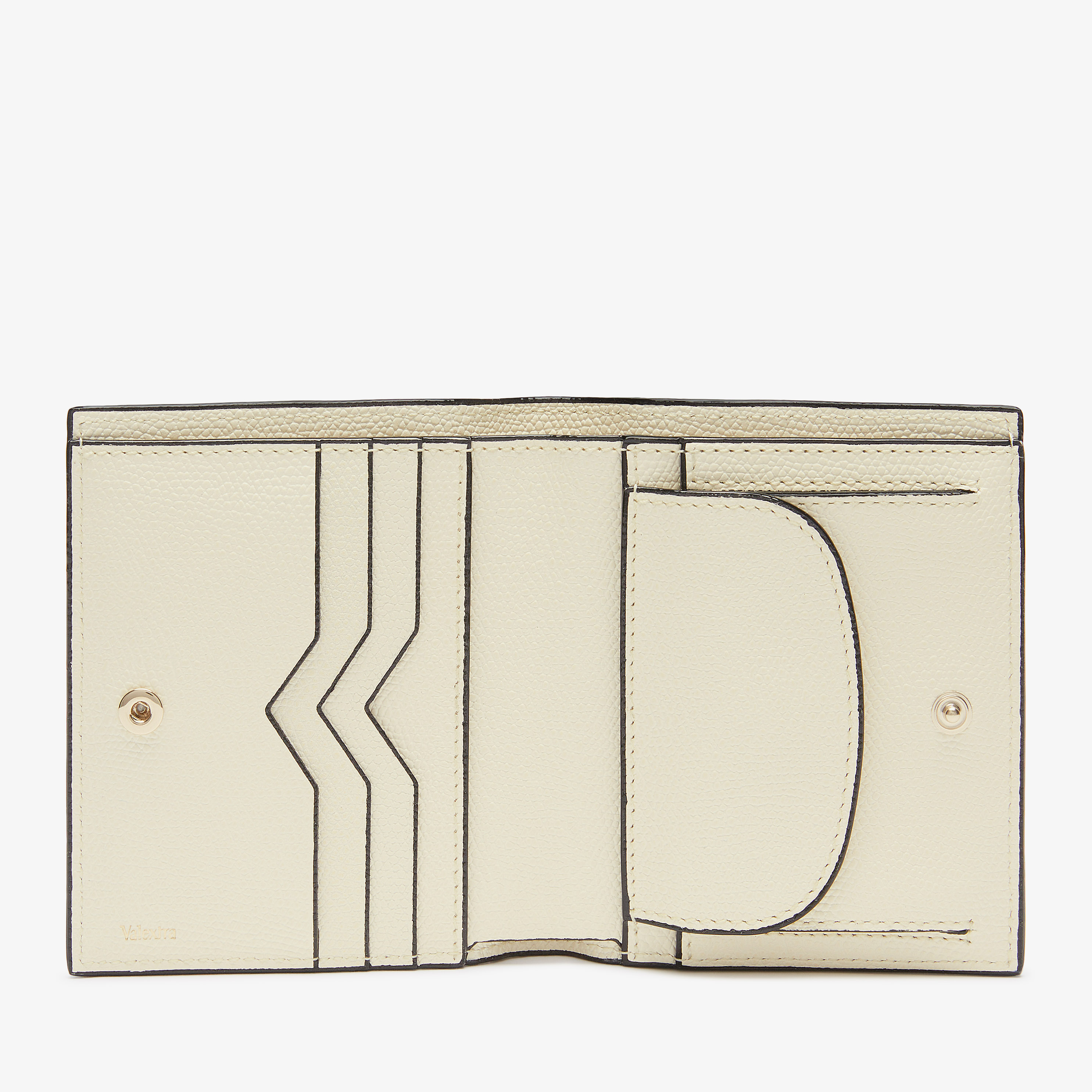 Women's White Luxury Grained Leather small wallet | Valextra