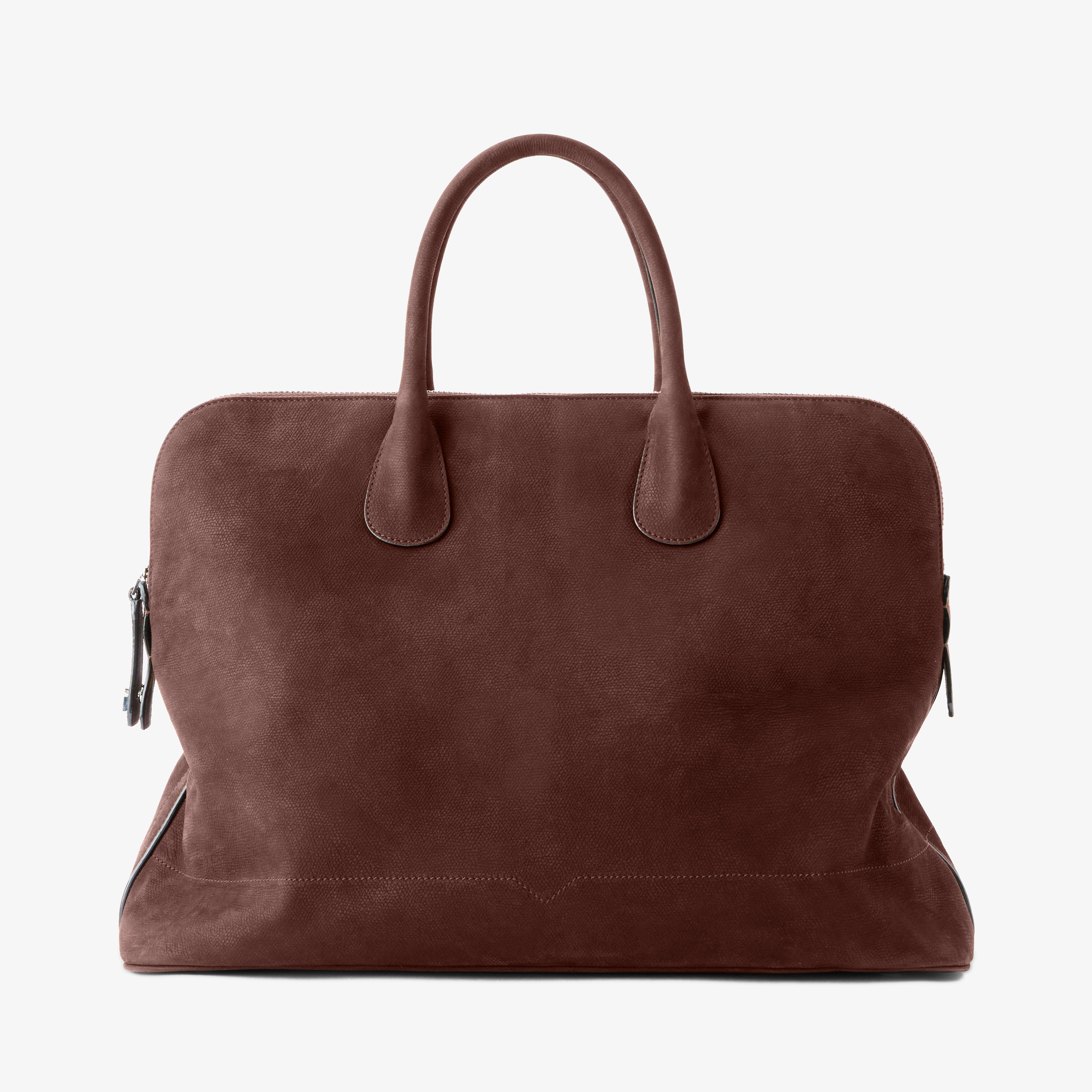 Men's Brown Luxury Grained Leather Bowling Bag | Valextra My Logo