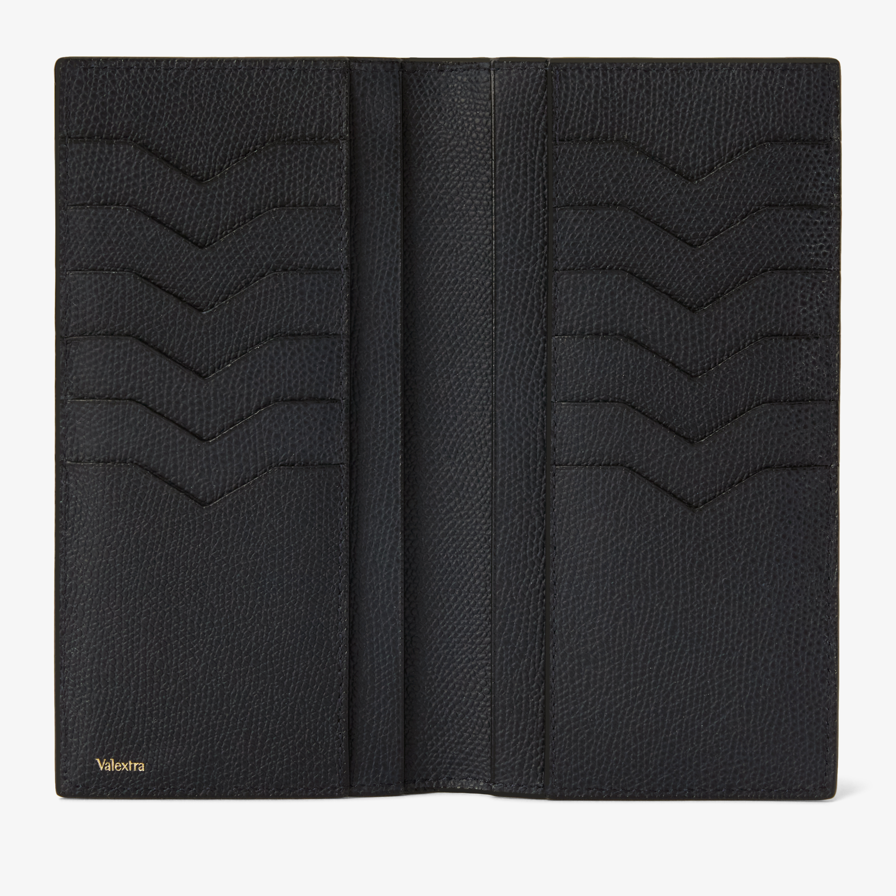 Night Blue Leather Luxury Vertical Wallet 12Cc | Valextra