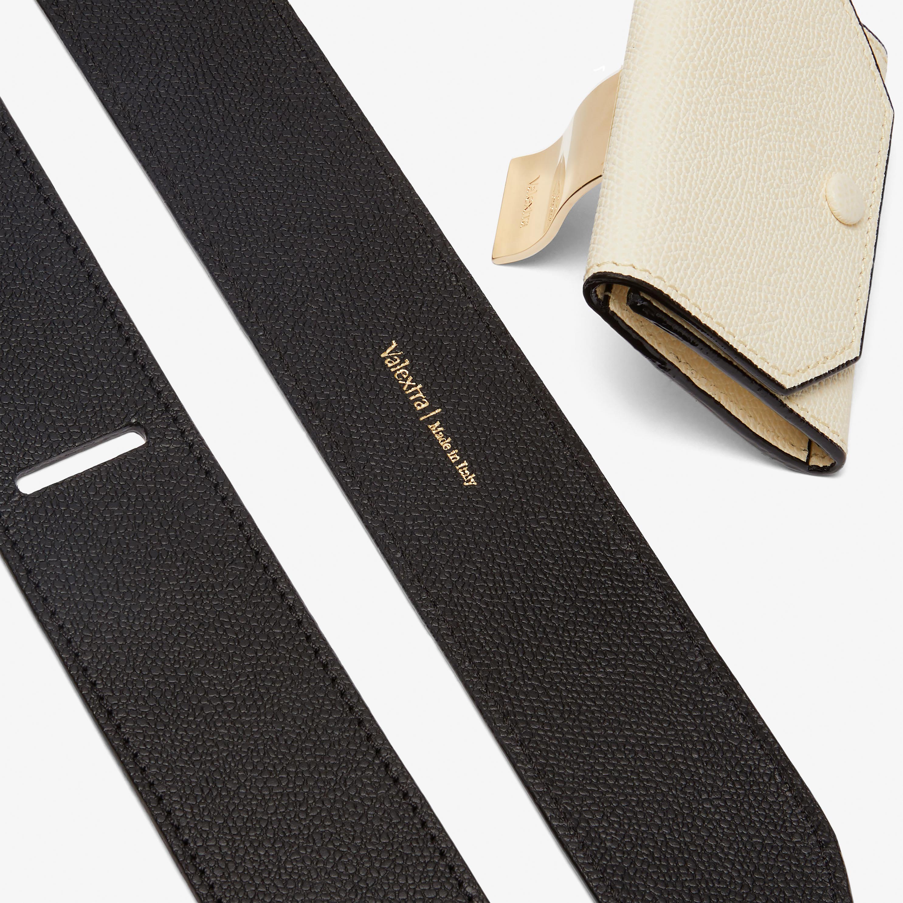 Black and White shoulder strap with coin purse | Valextra