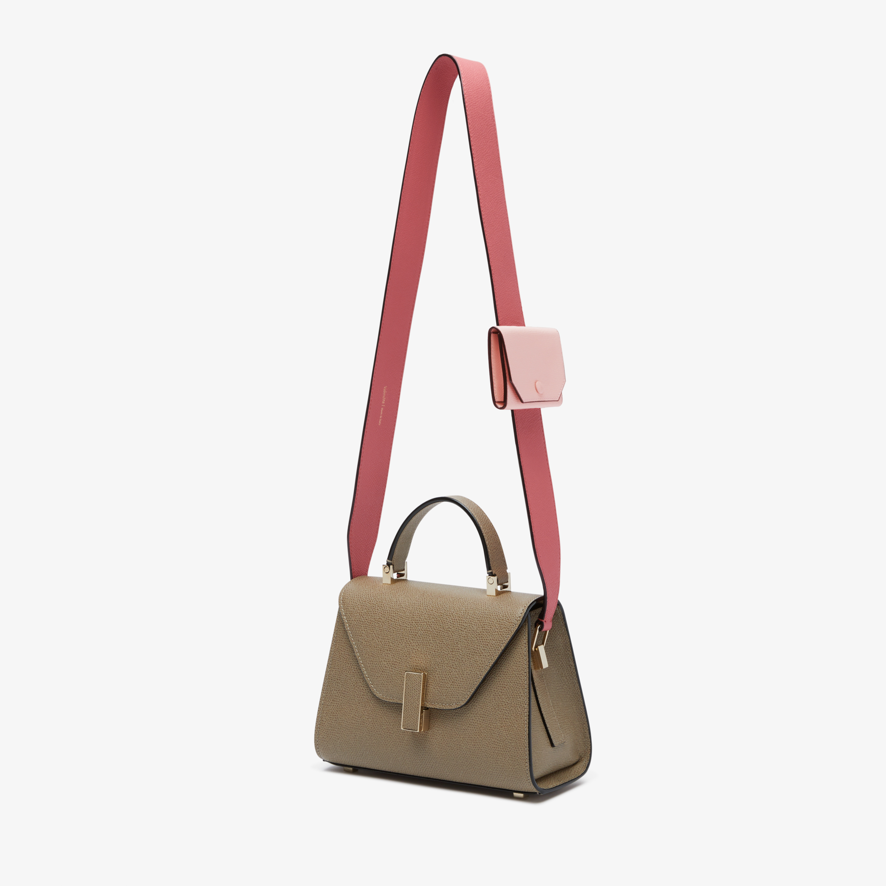 Women's Pink Grained Leather Luxury Shoulder Strap | Valextra