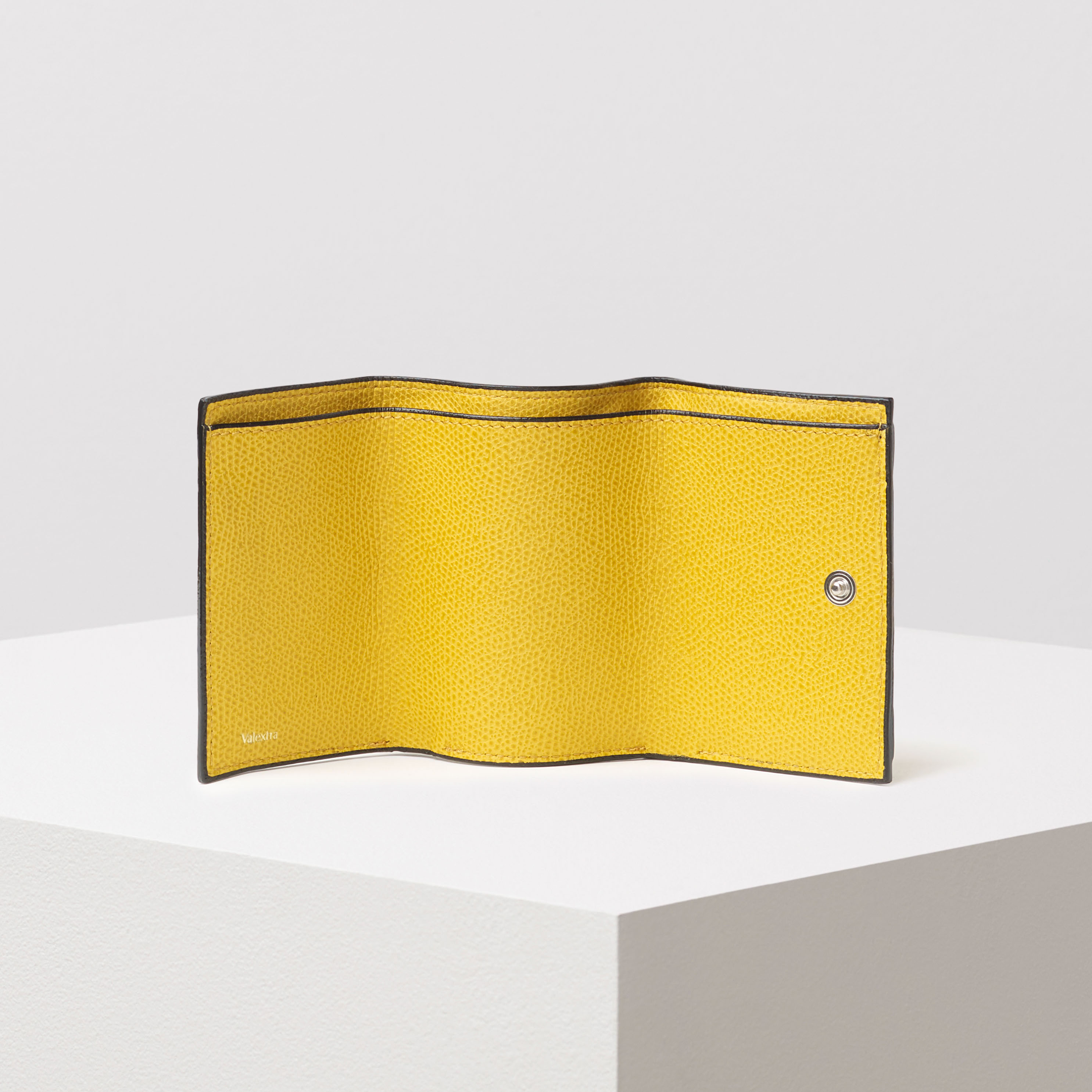 Ocher Yellow Leather Bifold Wallet | Valextra