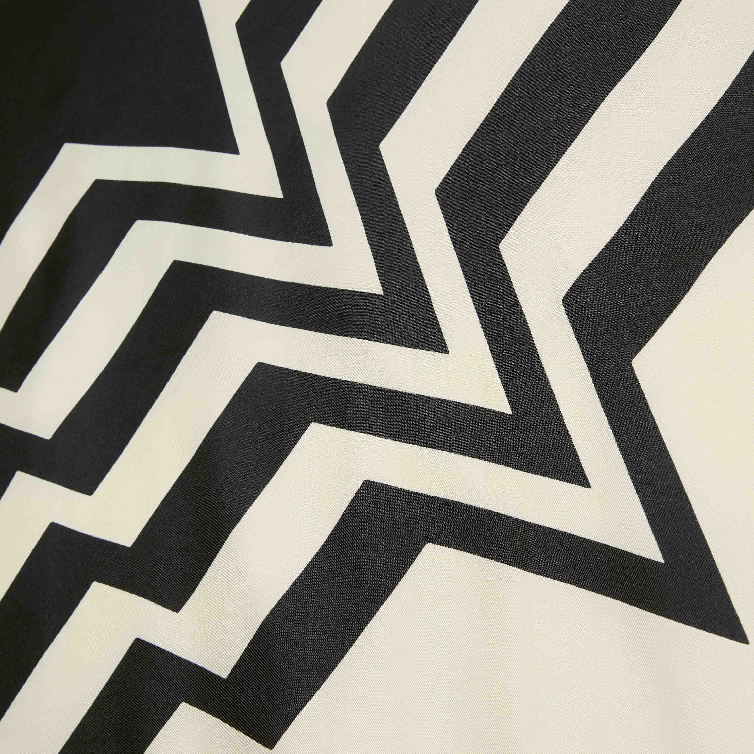 Black & White Fabric Silk square scarf for bag | Valextra