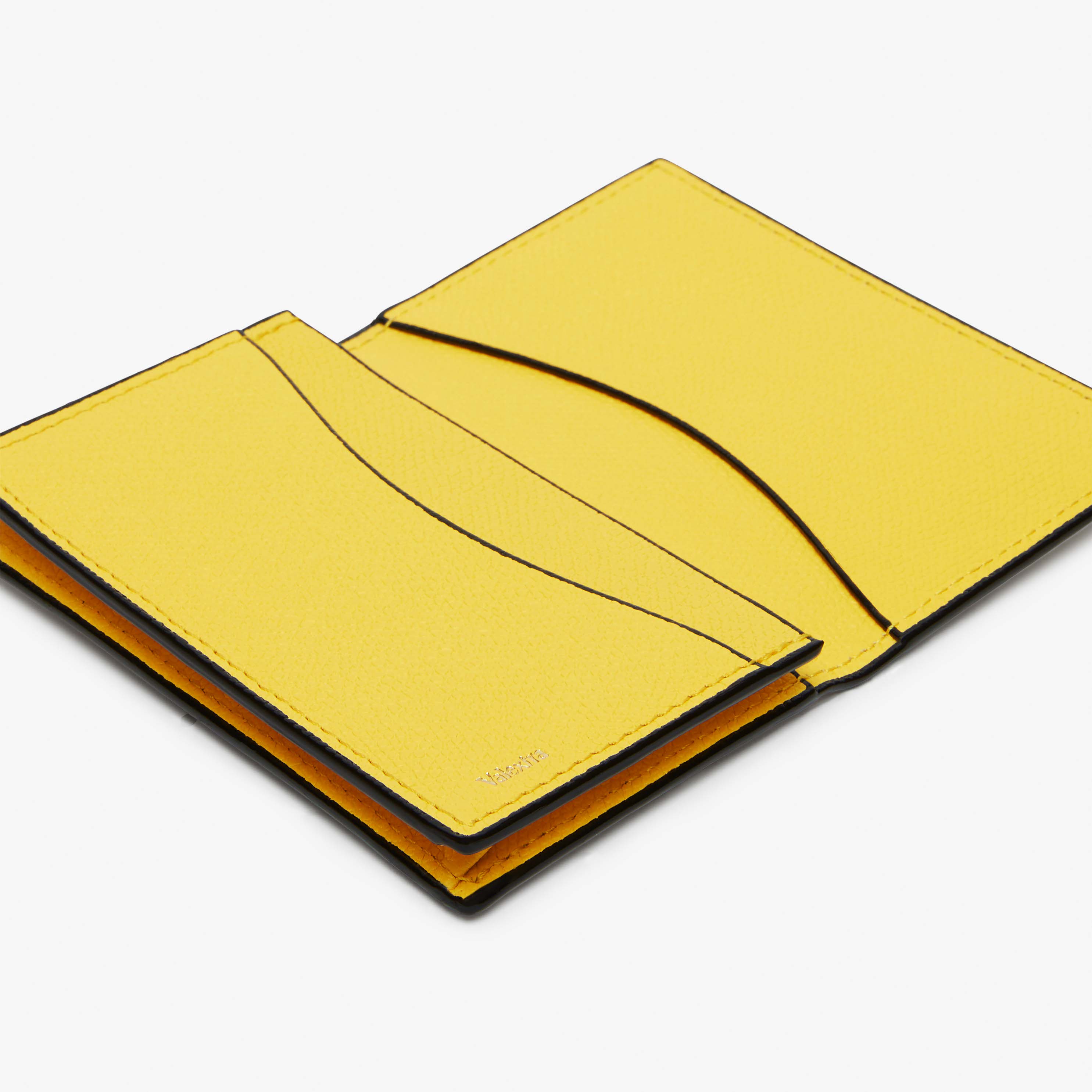 Yellow Leather Credit card holder | Valextra small leather goods