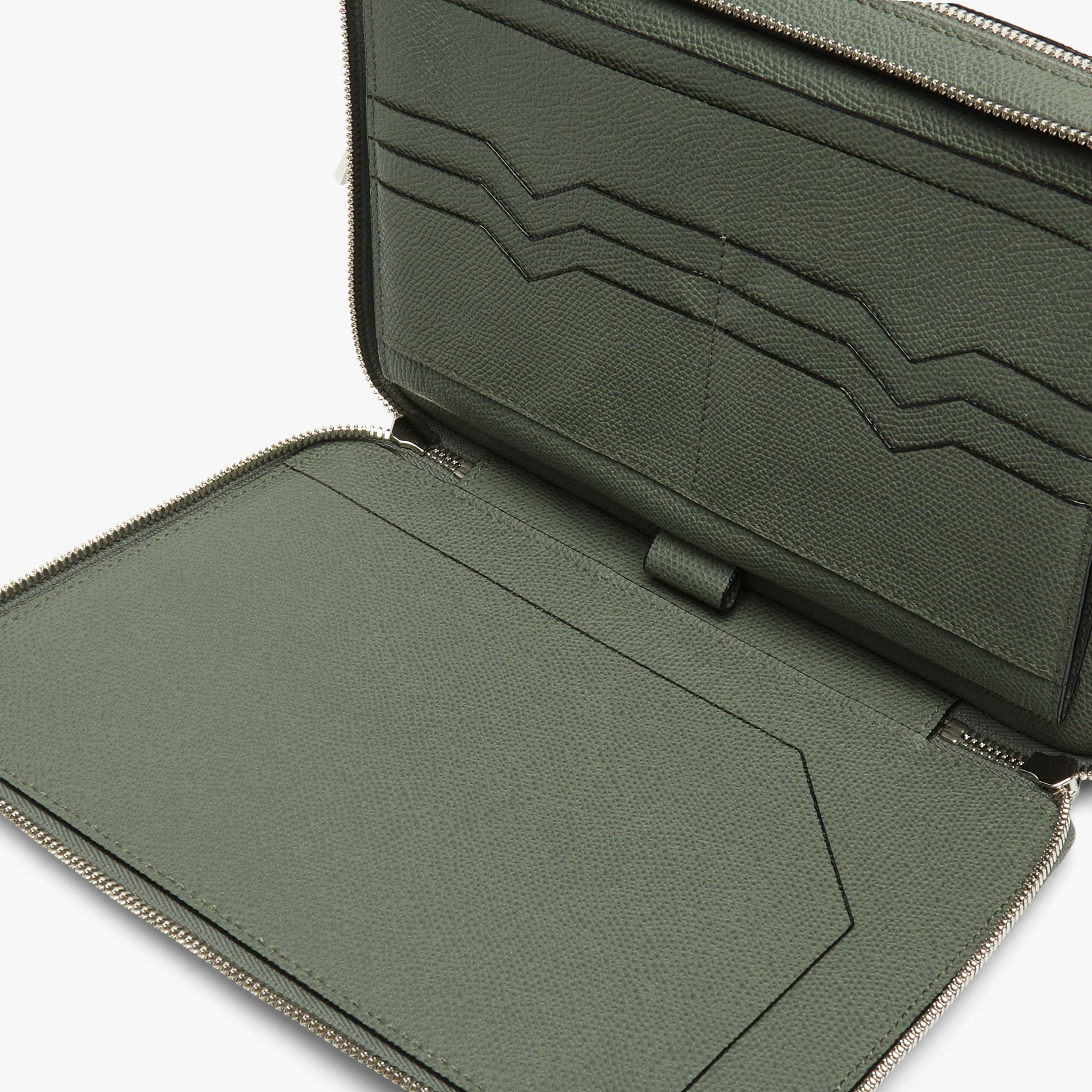 Men's Green Luxury Leather Mini Bum Bag | Valextra V-Line