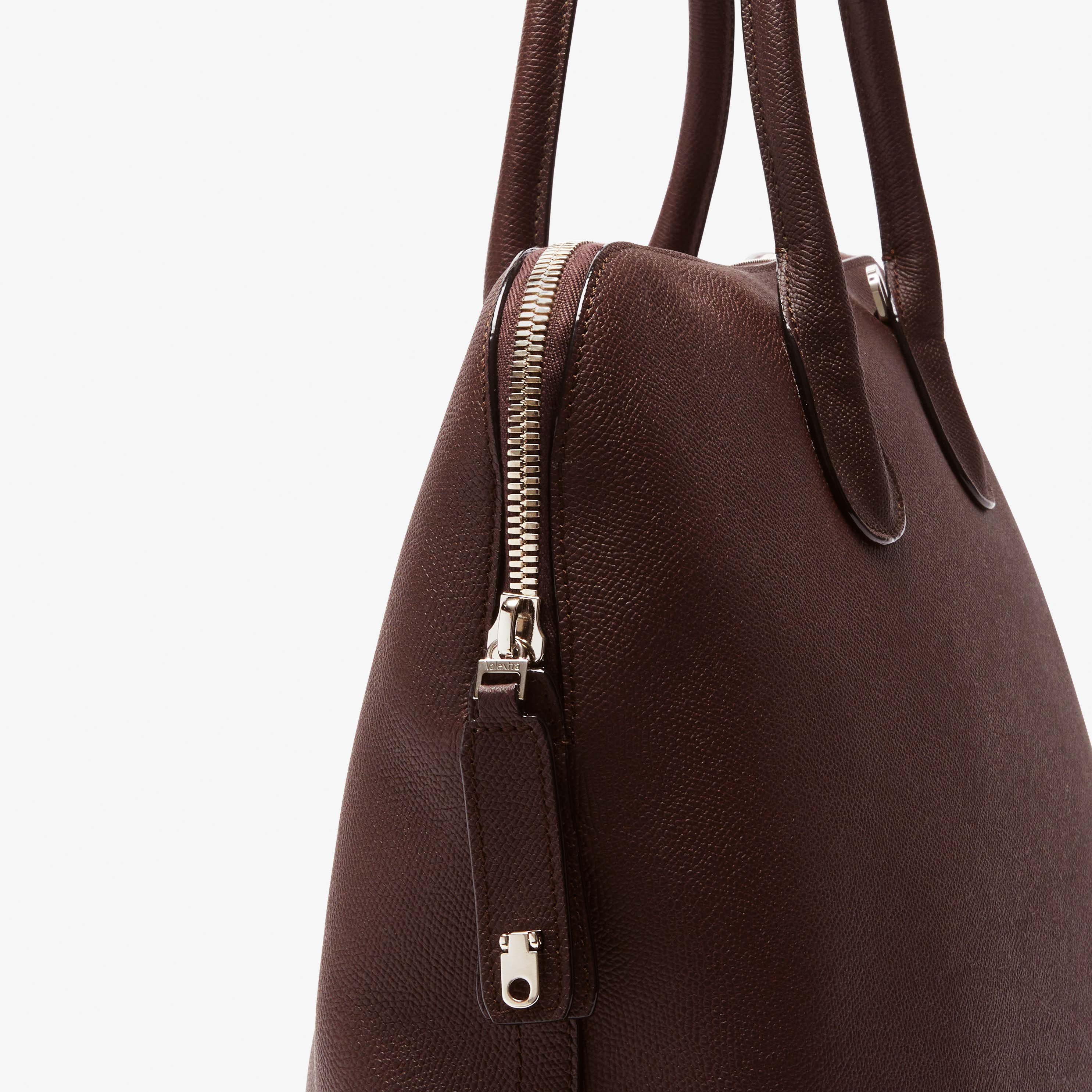 Men's Brown Leather tote bag with strap | Valextra My Logo