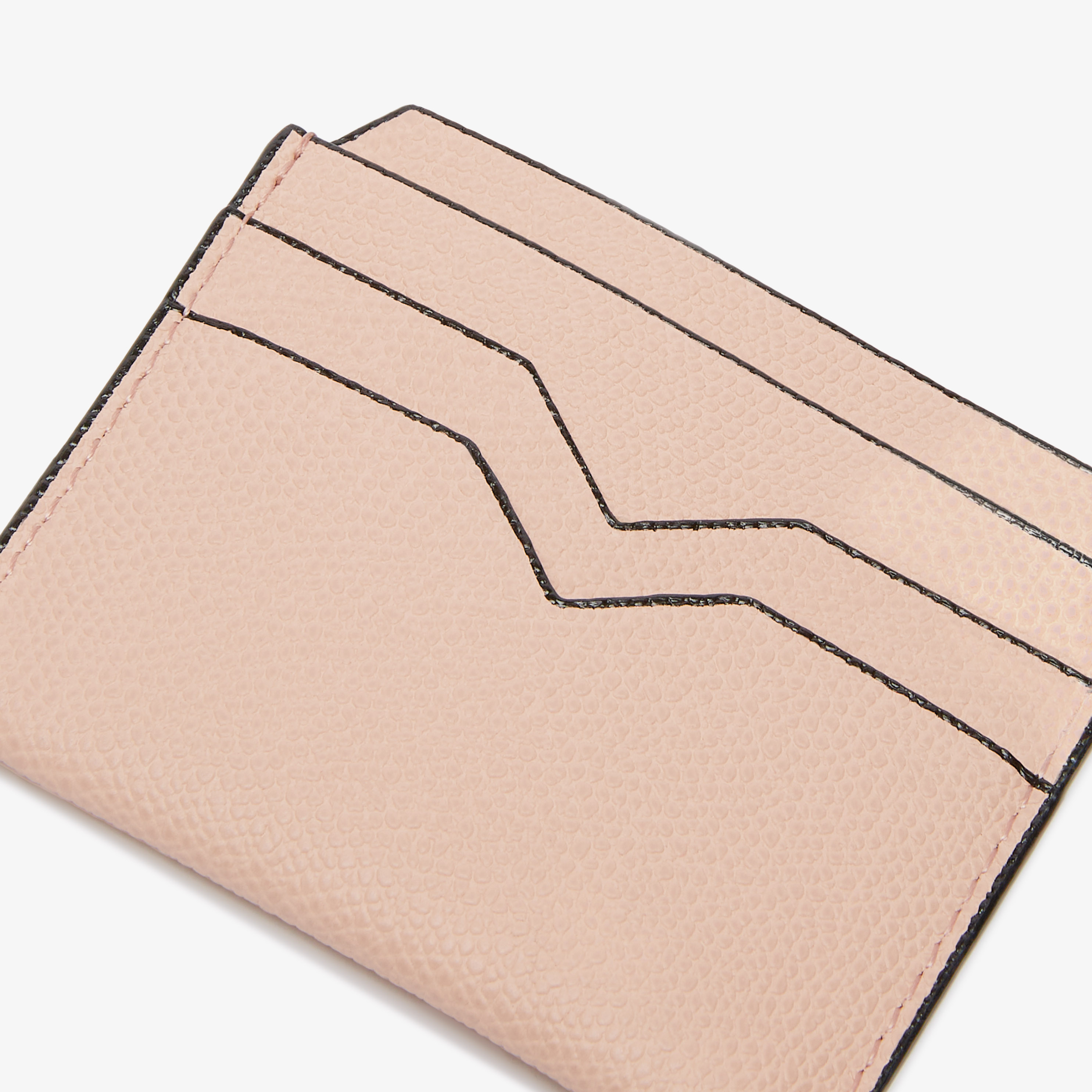 Women's Pink Grained Leather Luxury card case | Valextra