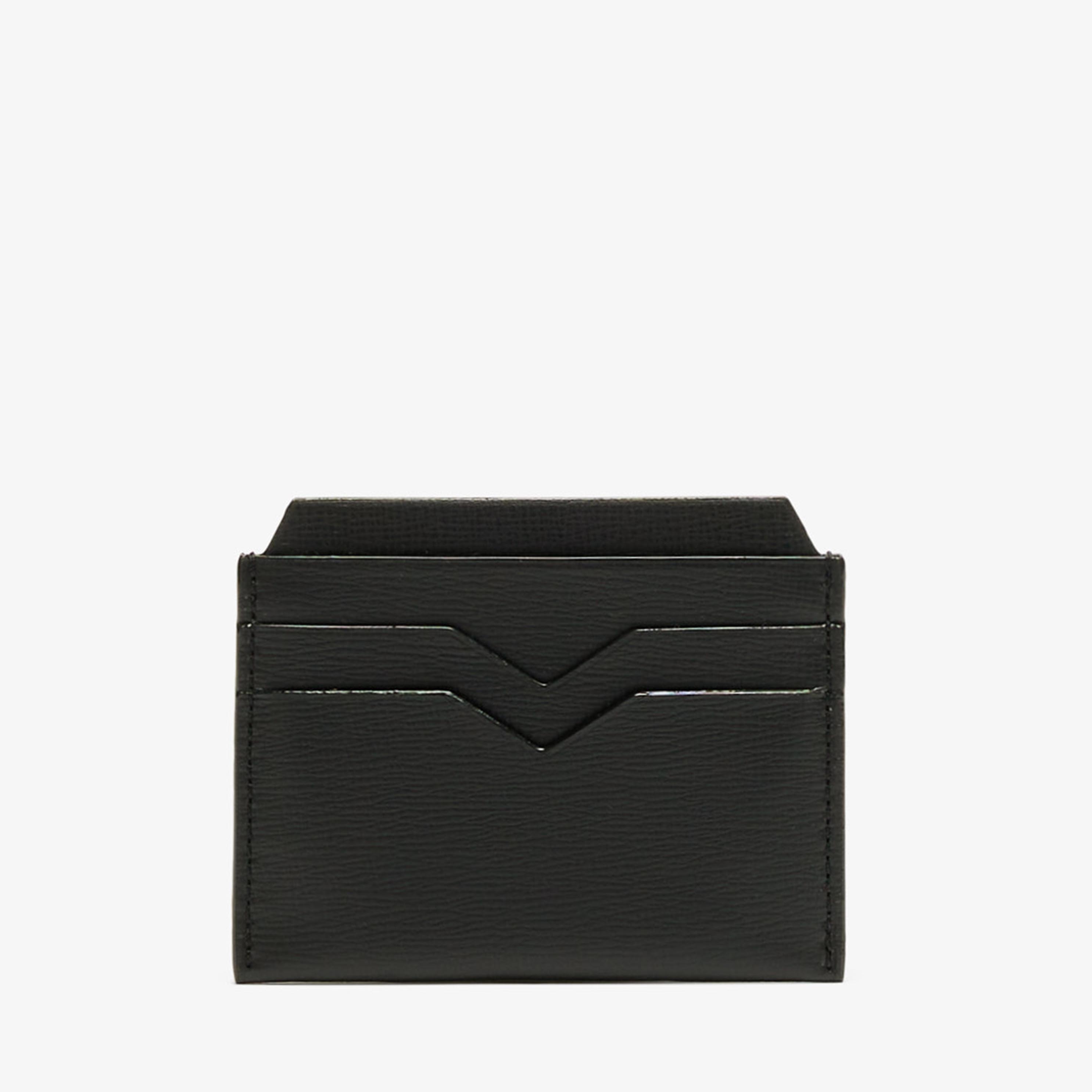 Black Leather elegant & compact credit card holder | Valextra