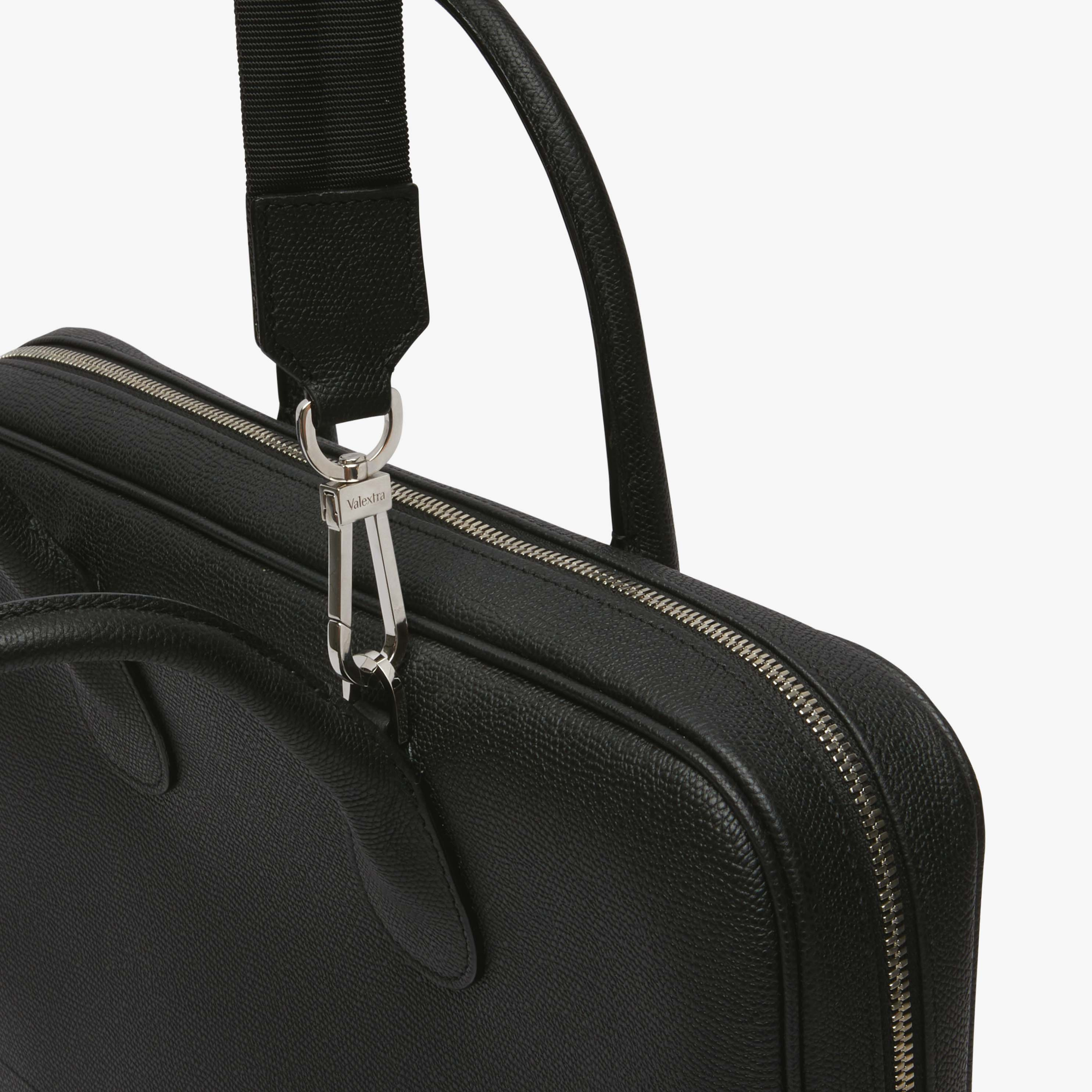 Men's Black Luxury Leather Laptop Bag | Valextra My Logo