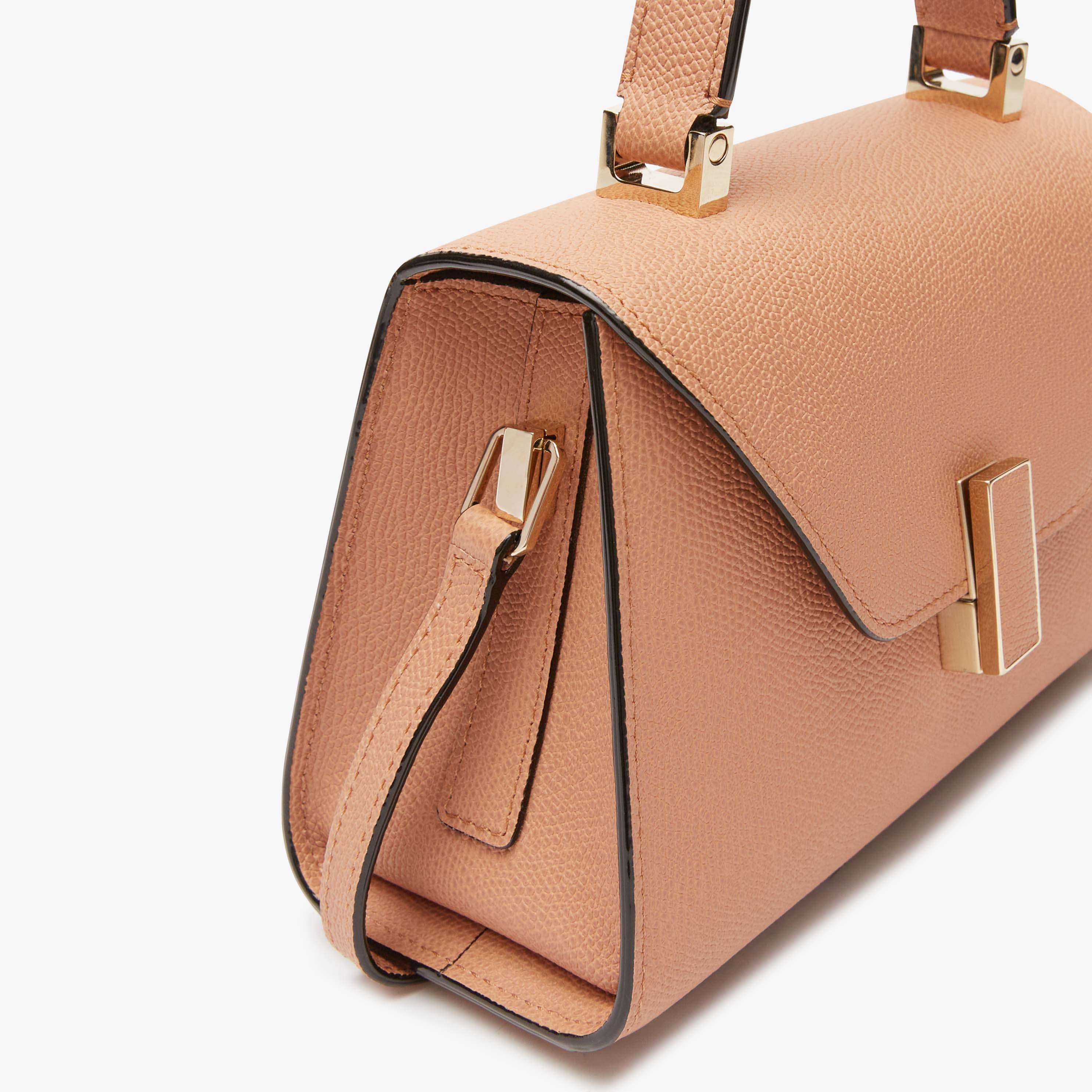 Women's Brown Grained Leather Luxury crossbody bag | Valextra Iside