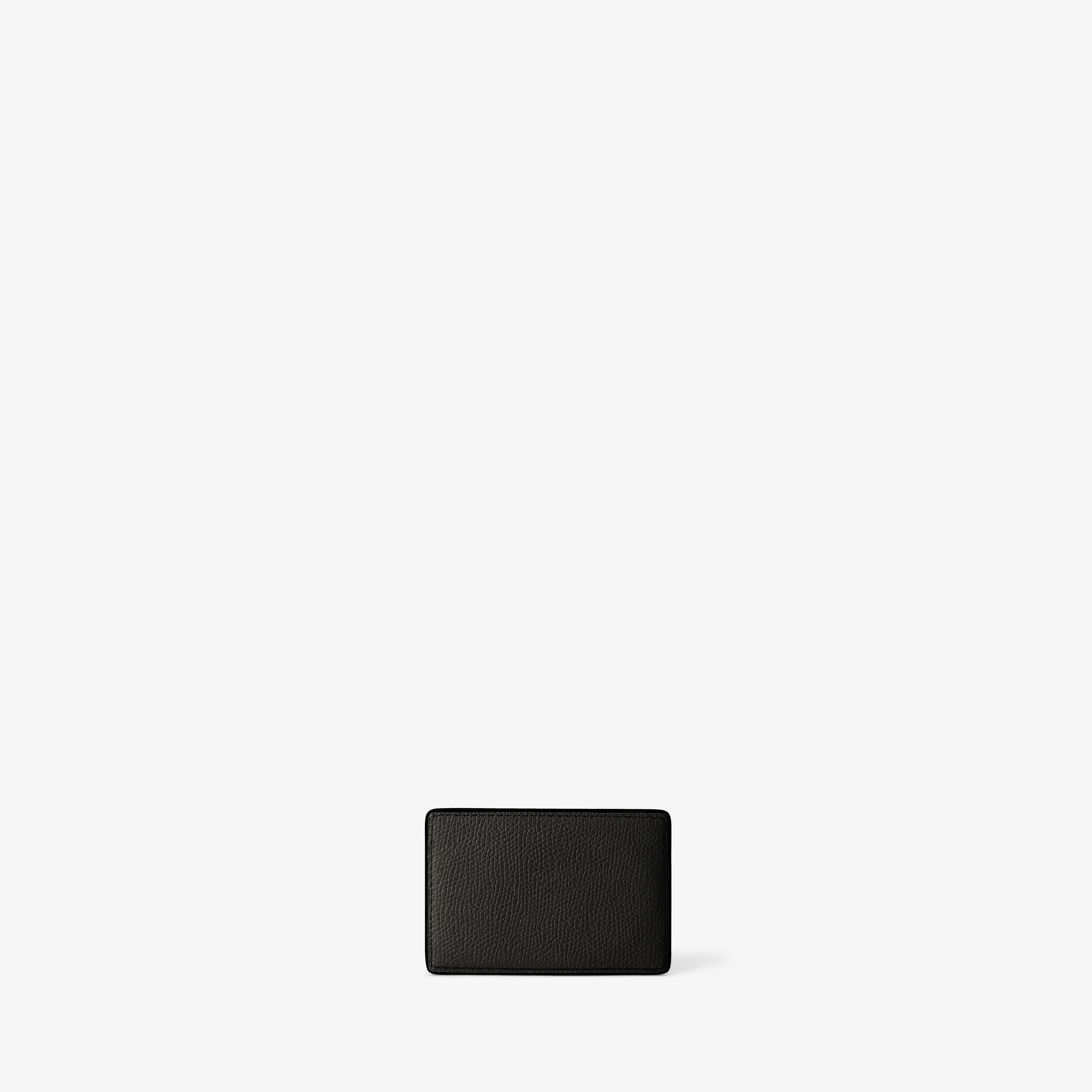 Black Grained Leather Luxury Magnetic Card Case | Valextra