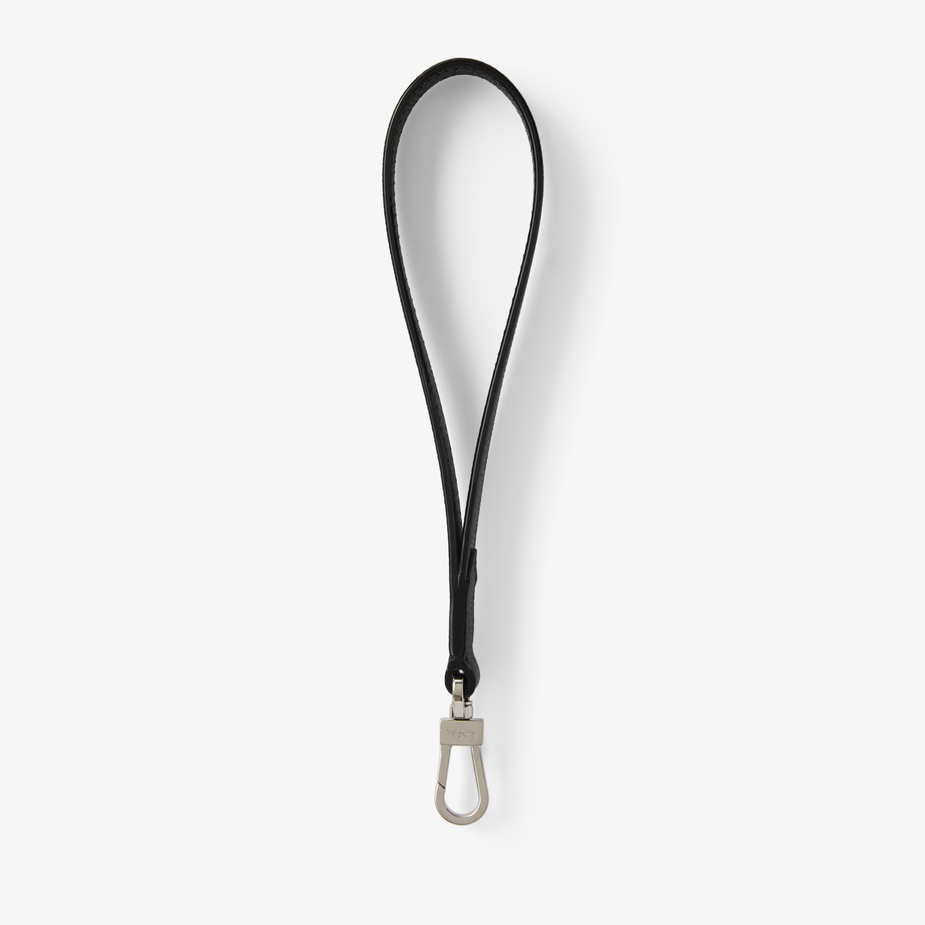 Black Grained Leather Luxury Wrist Strap | Valextra