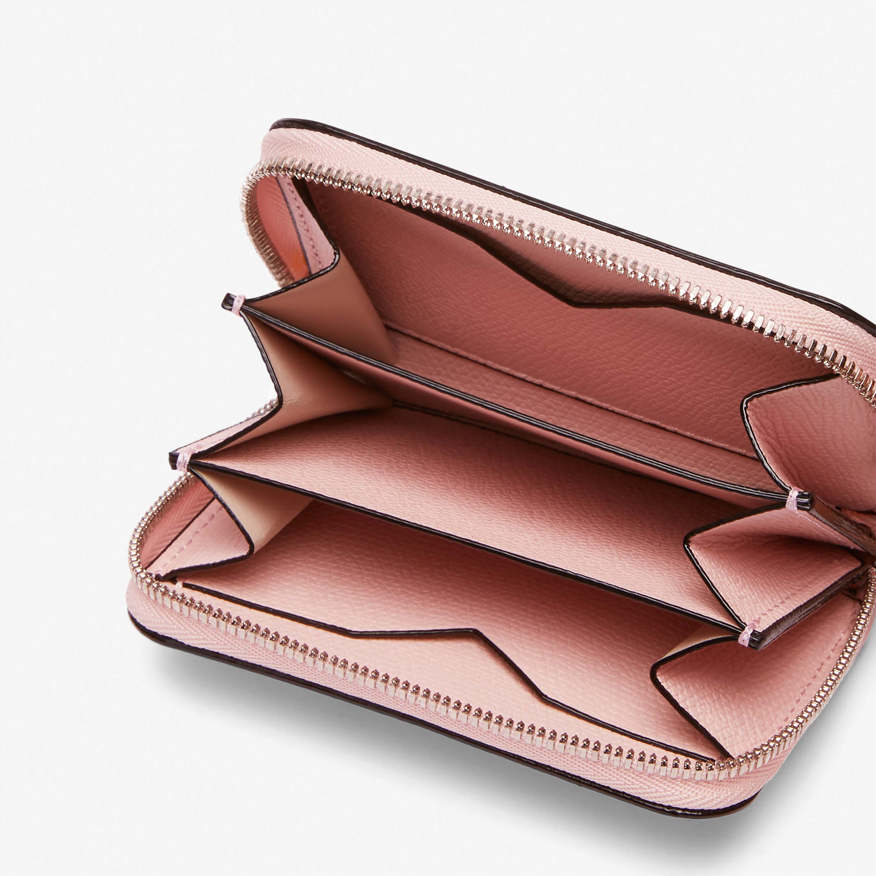 Pink Leather Credit card holder | Valextra Zip Around