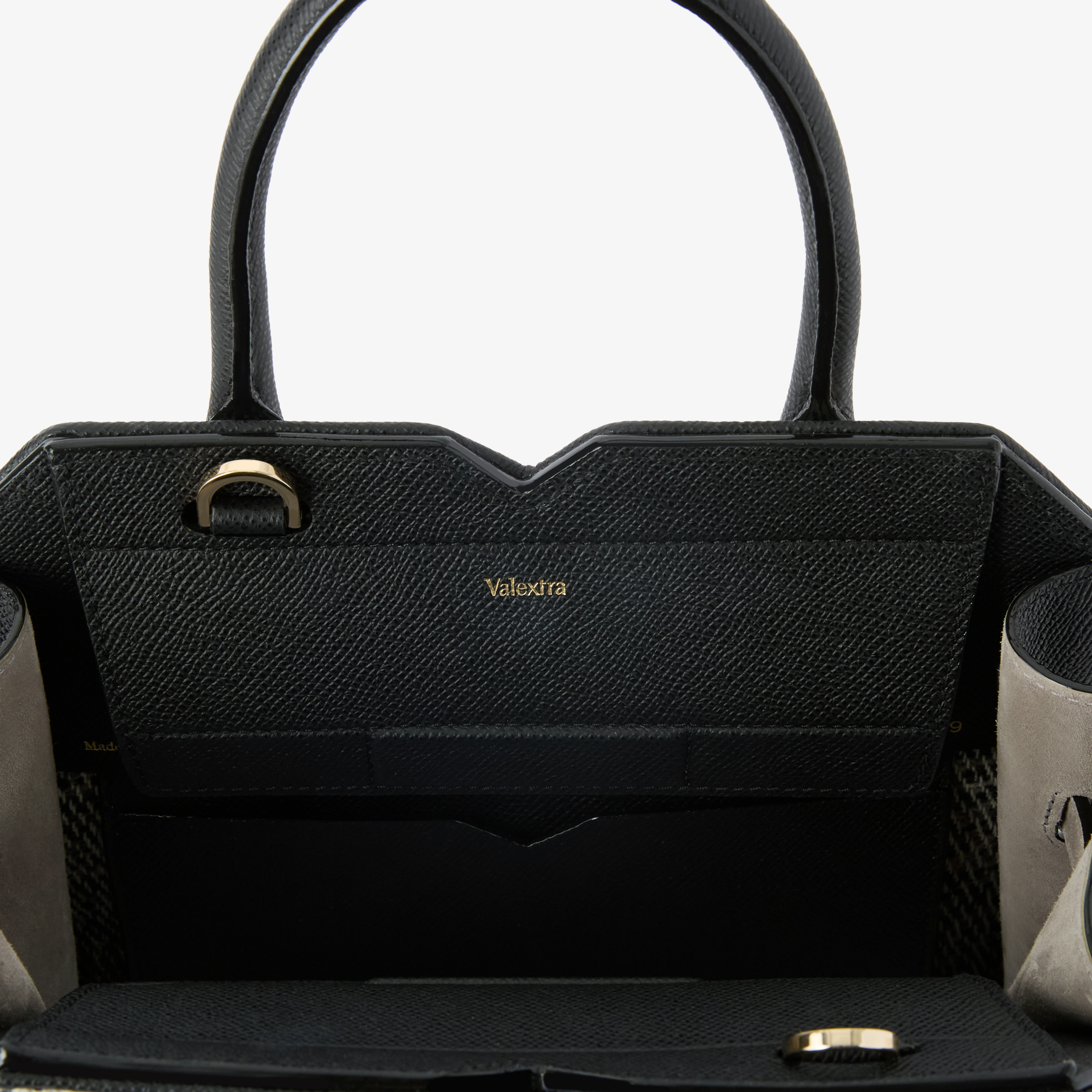 Women's Black & Grey Luxury Leather Pibiones Mini Bag | Valextra